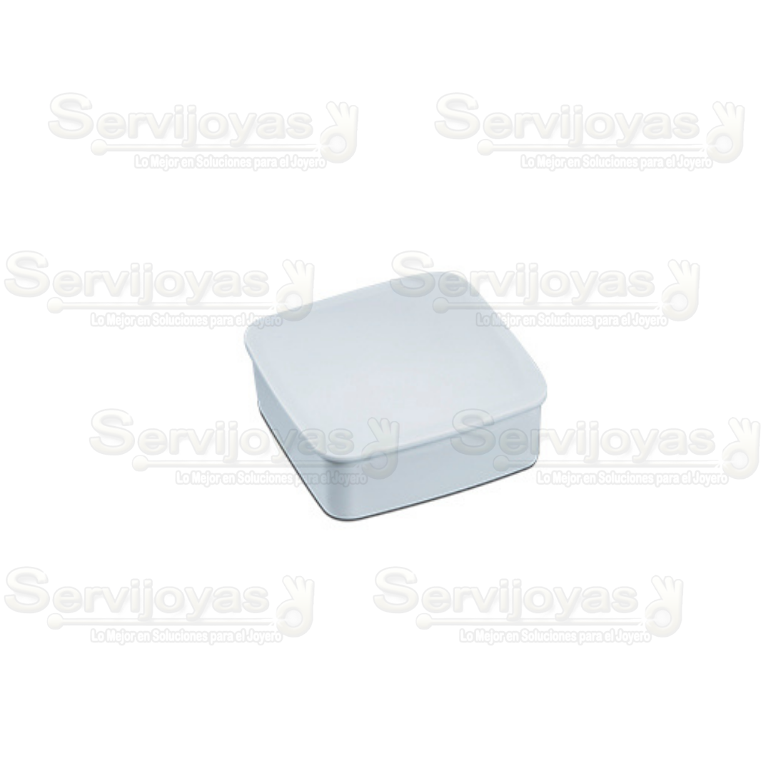 Caja Fina de Plástico Chica Blanca (12 pzs) Medidas: 4x4x2.5cm 1210 ...